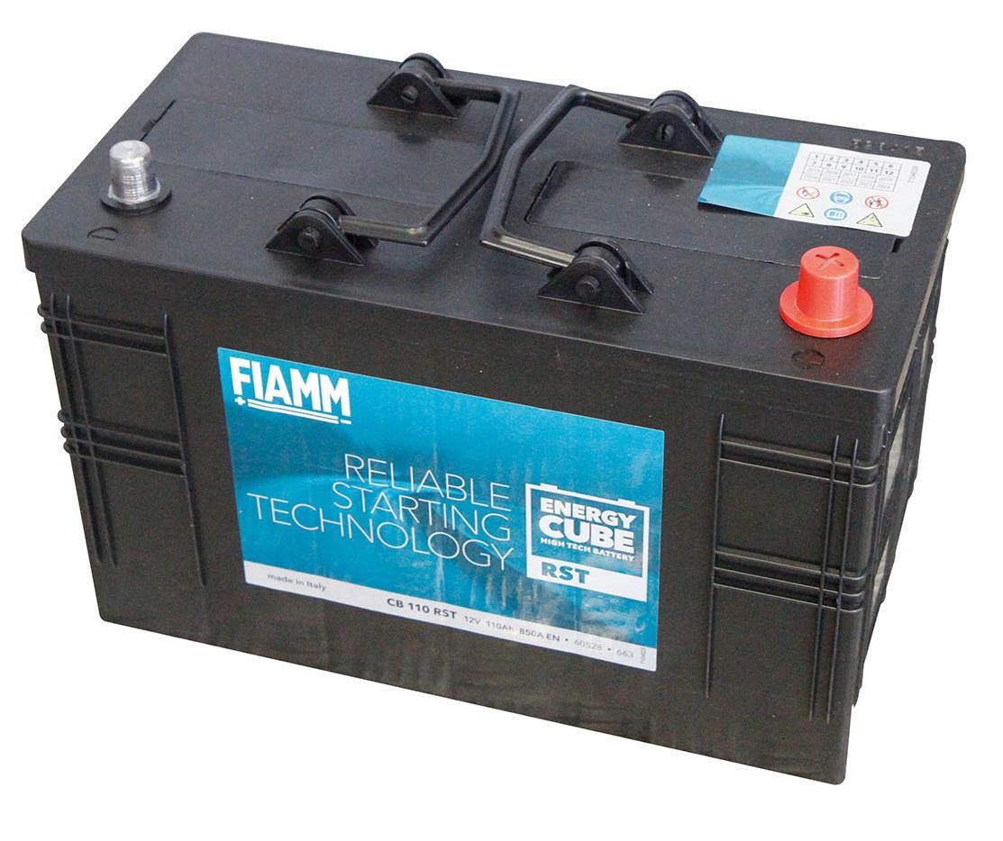 610.47 / CB110 RST Batterie de démarrage FIAMM 12v 110Ah 850A positif à ...